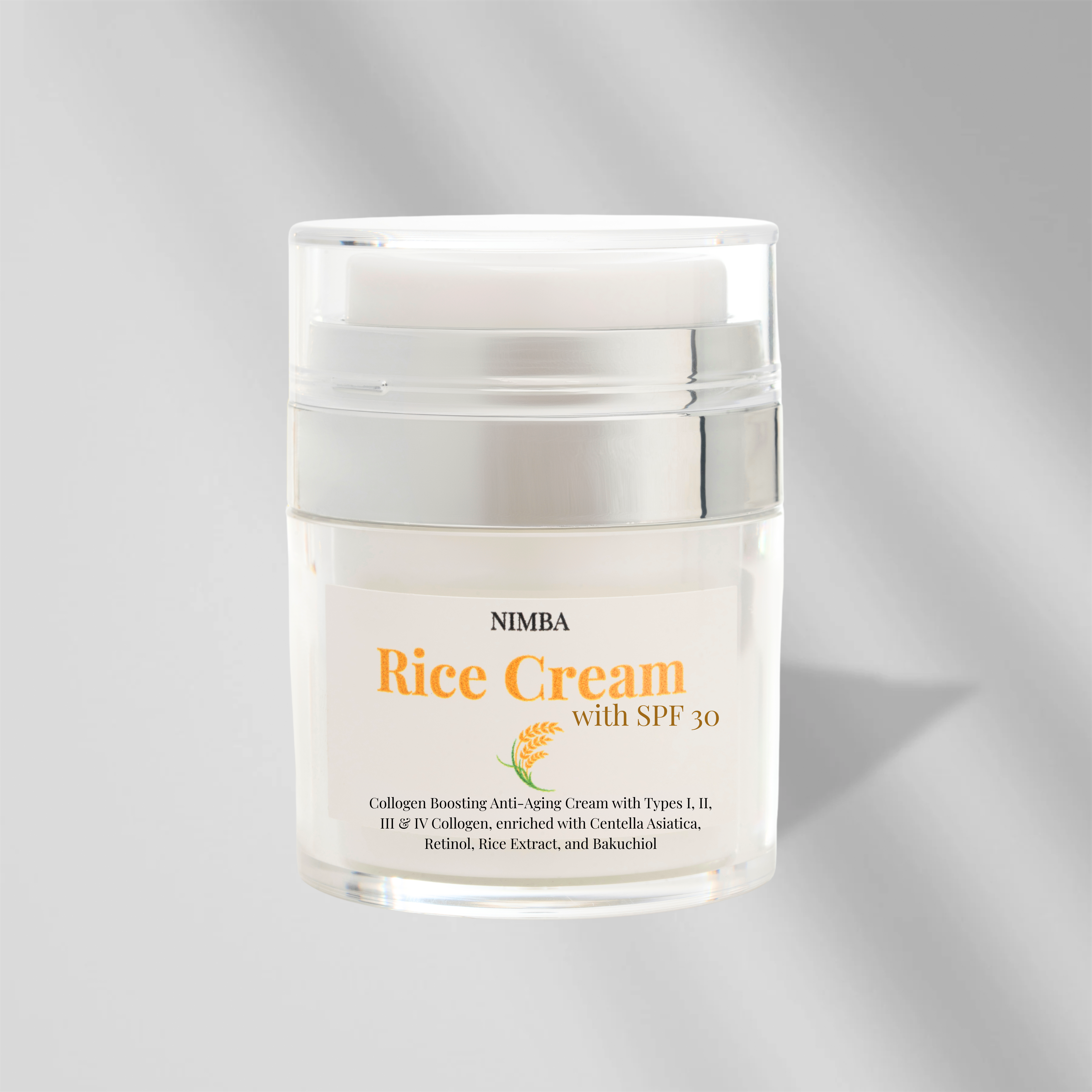 NIMBA Rice Cream with SPF | Radiant Shield Day Collagen Care